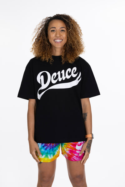 Deuce Cursive Statement Tee - Black – Hoops Heaven