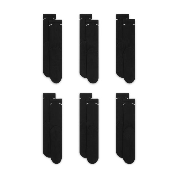 Nike Everyday Cushioned Crew Sock 6 Pack - SX7666-010 – Hoops Heaven
