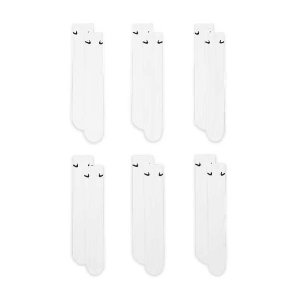 Nike Everyday Cushioned Crew Sock 6 Pack - SX7666-100 – Hoops Heaven