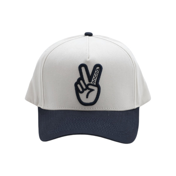 Deuce Canvas Snapback hat - Off White/Navy – Hoops Heaven