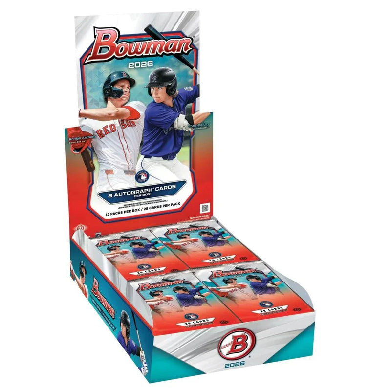 Topps MLB 2026 Bowman Baseball - Jumbo (1 Box/12 Packs) – Hoops Heaven